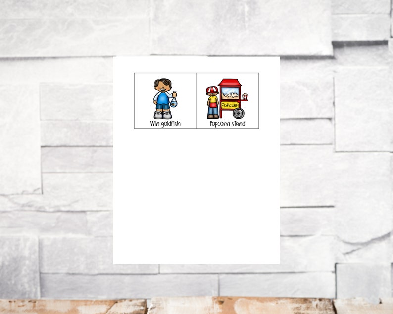 Carnival Visuals, Amusement Park, Visual Aid, ABA, Therapy, Autism, ADD ...