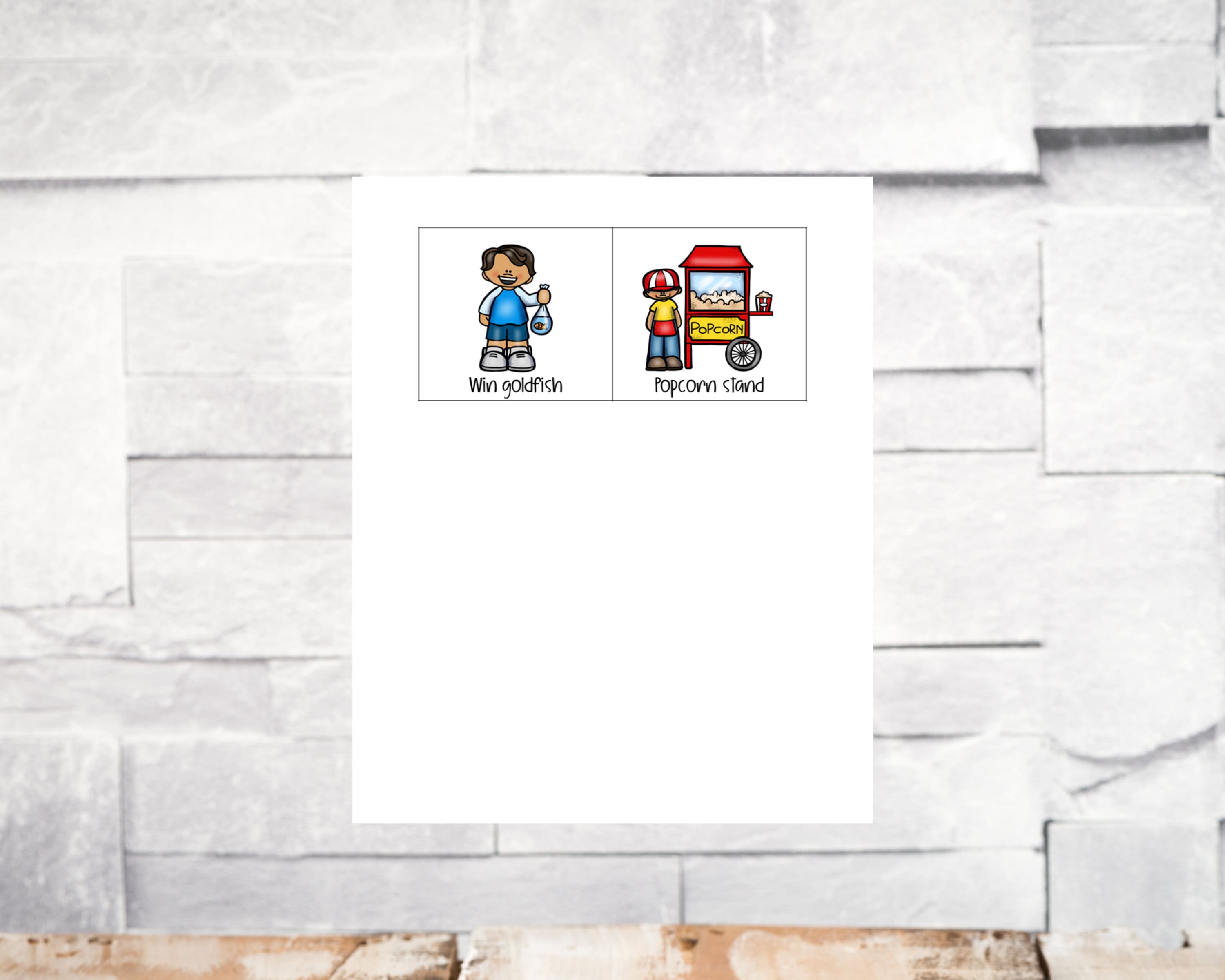 Carnival Visuals, Amusement Park, Visual Aid, ABA, Therapy, Autism, ADD ...