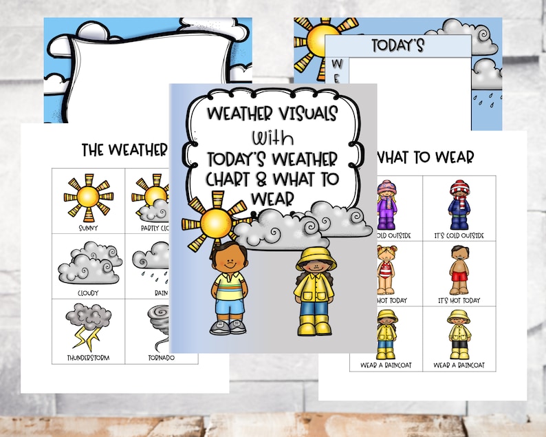 Daily Weather, Weather Chart, Weather Visuals, ABA, Therapy, Autism ...