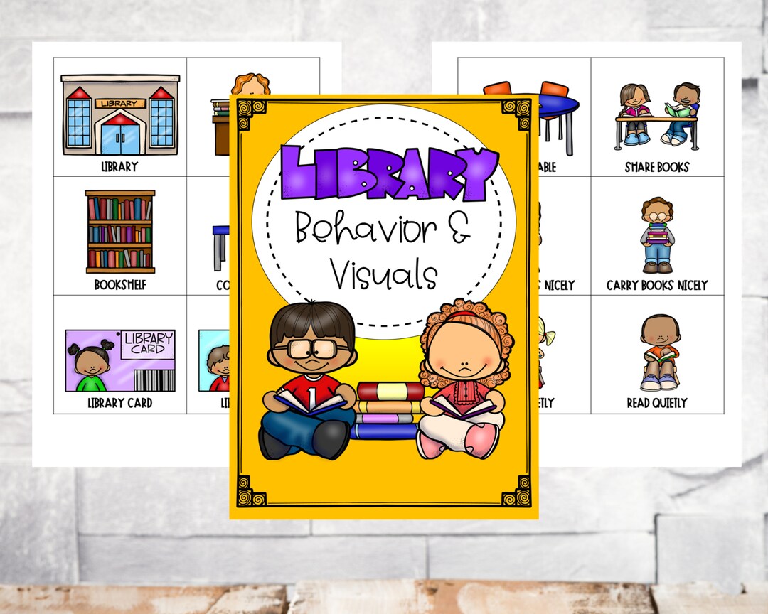 Library Visuals, Behavior, Visual Aid, ABA, Therapy, Autism, ADD ...