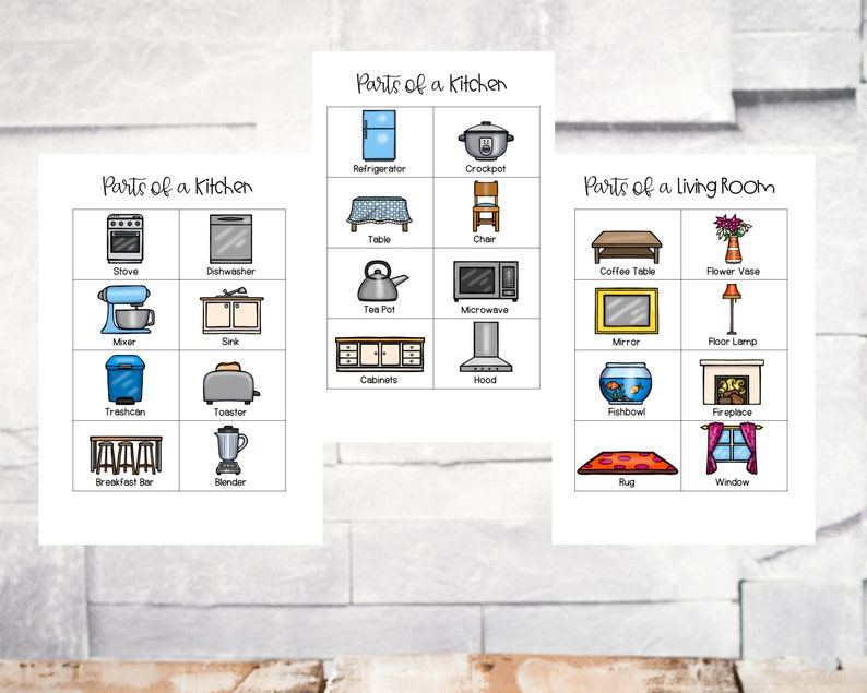 House & Room Visuals, Home Visuals, Visual Aid, ABA Therapy, Autism ...