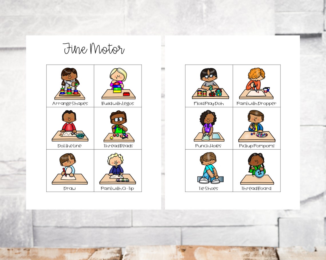 Fine Motor Visuals, Occupational Therapy Visuals, Visual Aid, ABA ...