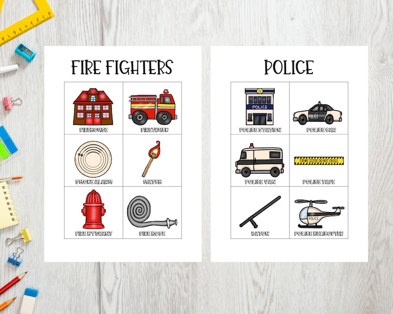 Emergency Helpers Visuals, Safety, Fire Fighter, Police, Visual Aid ...