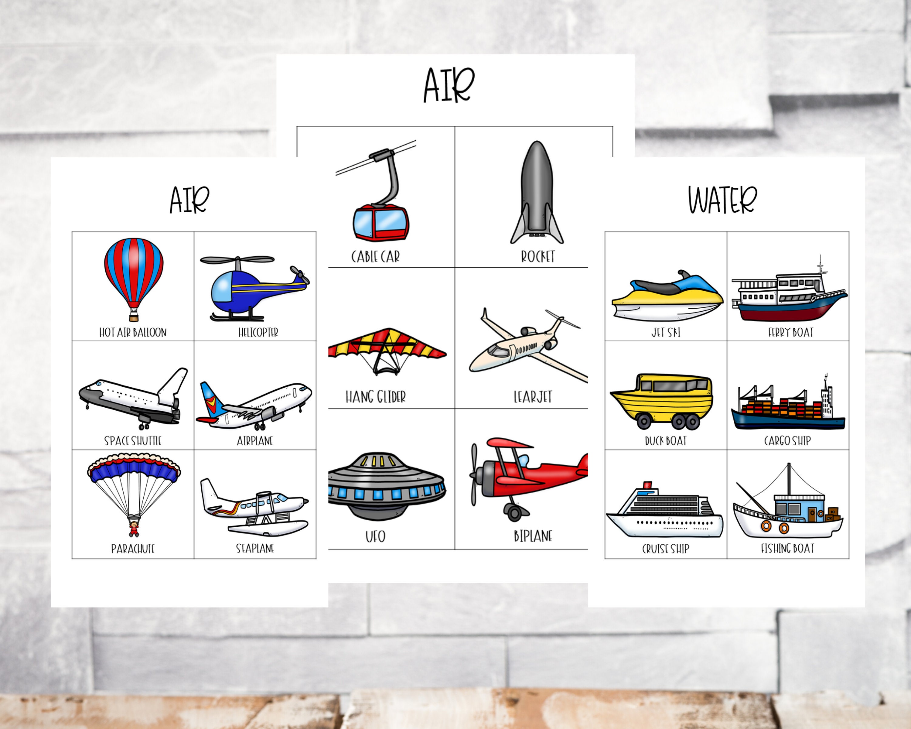 Transportation Visuals, Visual Aid, ABA, Therapy, Autism, ADD ...