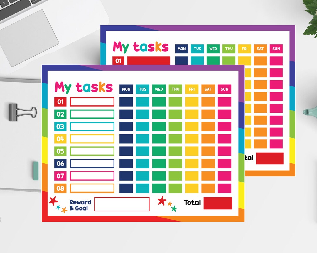 Daily Chore Visual Chore Schedule Visual Aid Chore Chart - Etsy