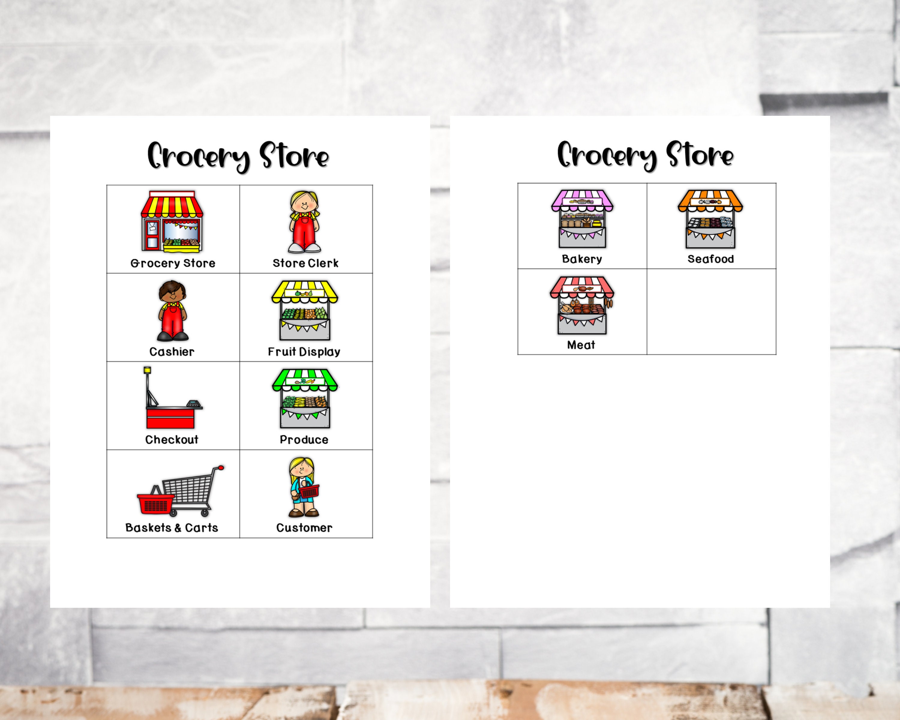 Shopping Store Visuals PECS Visual Aids ABA Therapy - Etsy