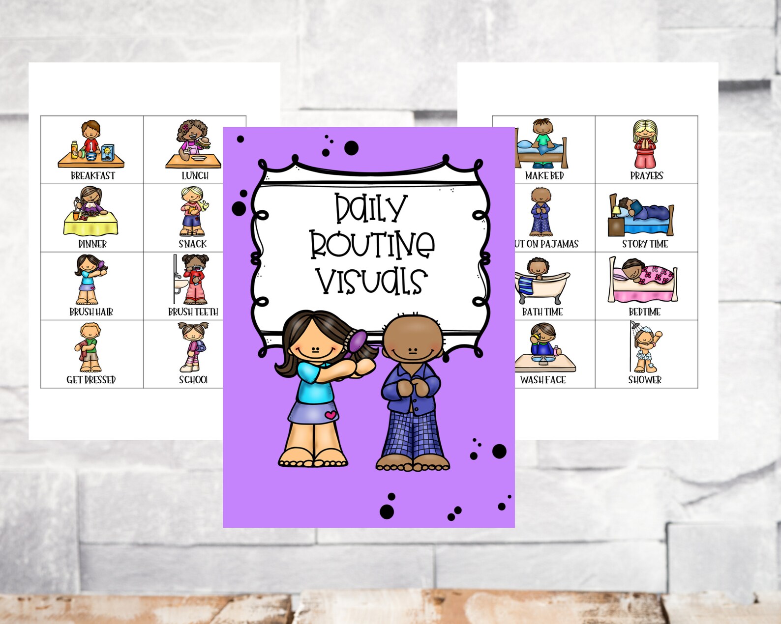 Daily Routine Visual Aid Schedule ABA Therapy Autism ADD - Etsy Ireland