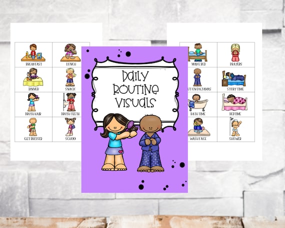 Daily Routine Visual Aid Schedule ABA Therapy Autism ADD | Etsy