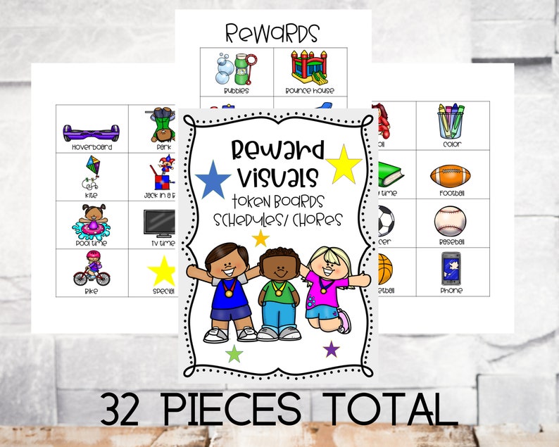 Reward Visuals for Token Boards, Behavior, Chores, Routines, Schedules ...