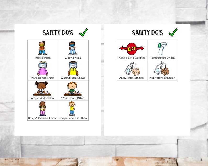Health Safety Visuals, Masks, Hand Washing Visuals, Covid19, PECS ...