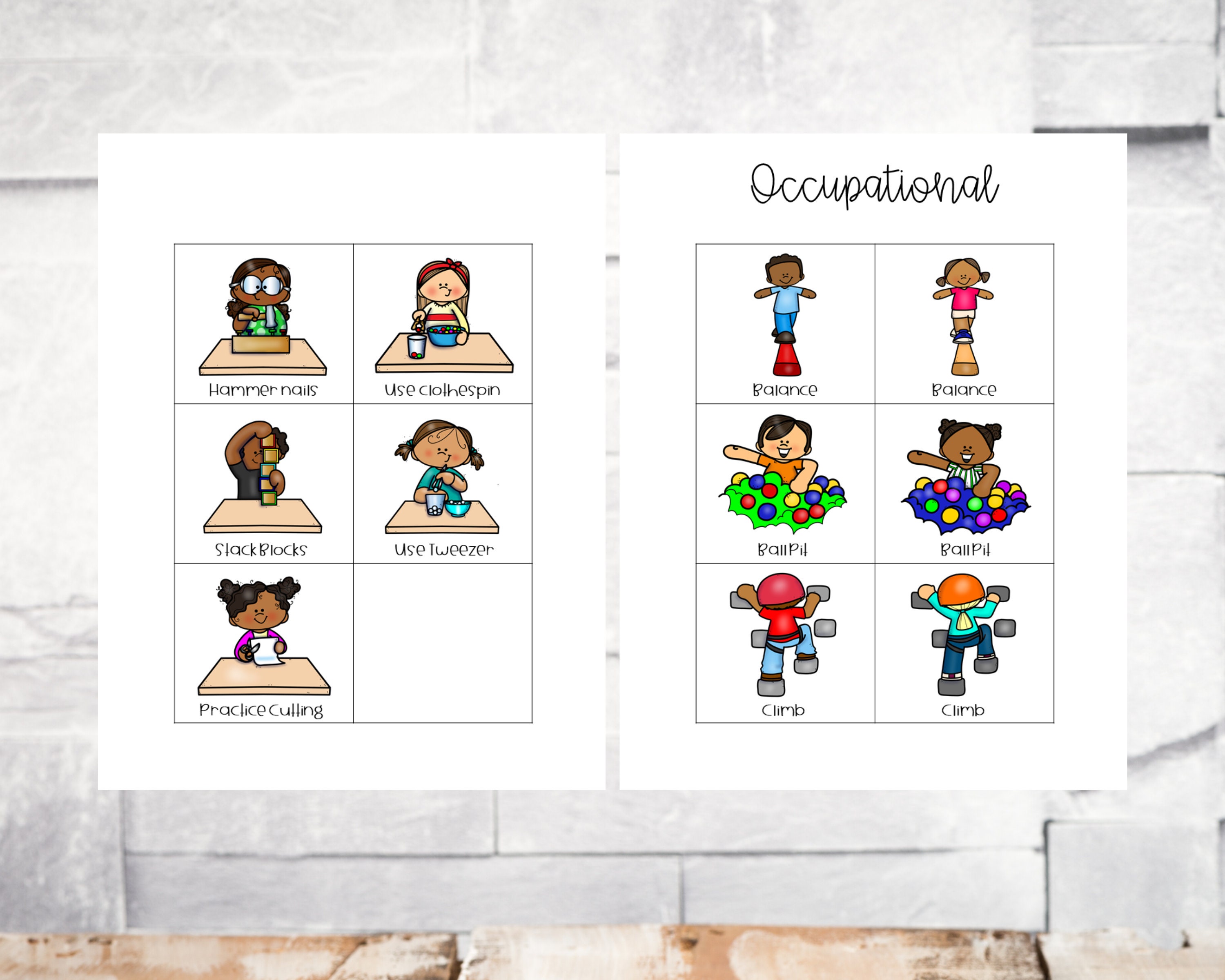 Fine Motor Visuals, Occupational Therapy Visuals, Visual Aid, ABA ...