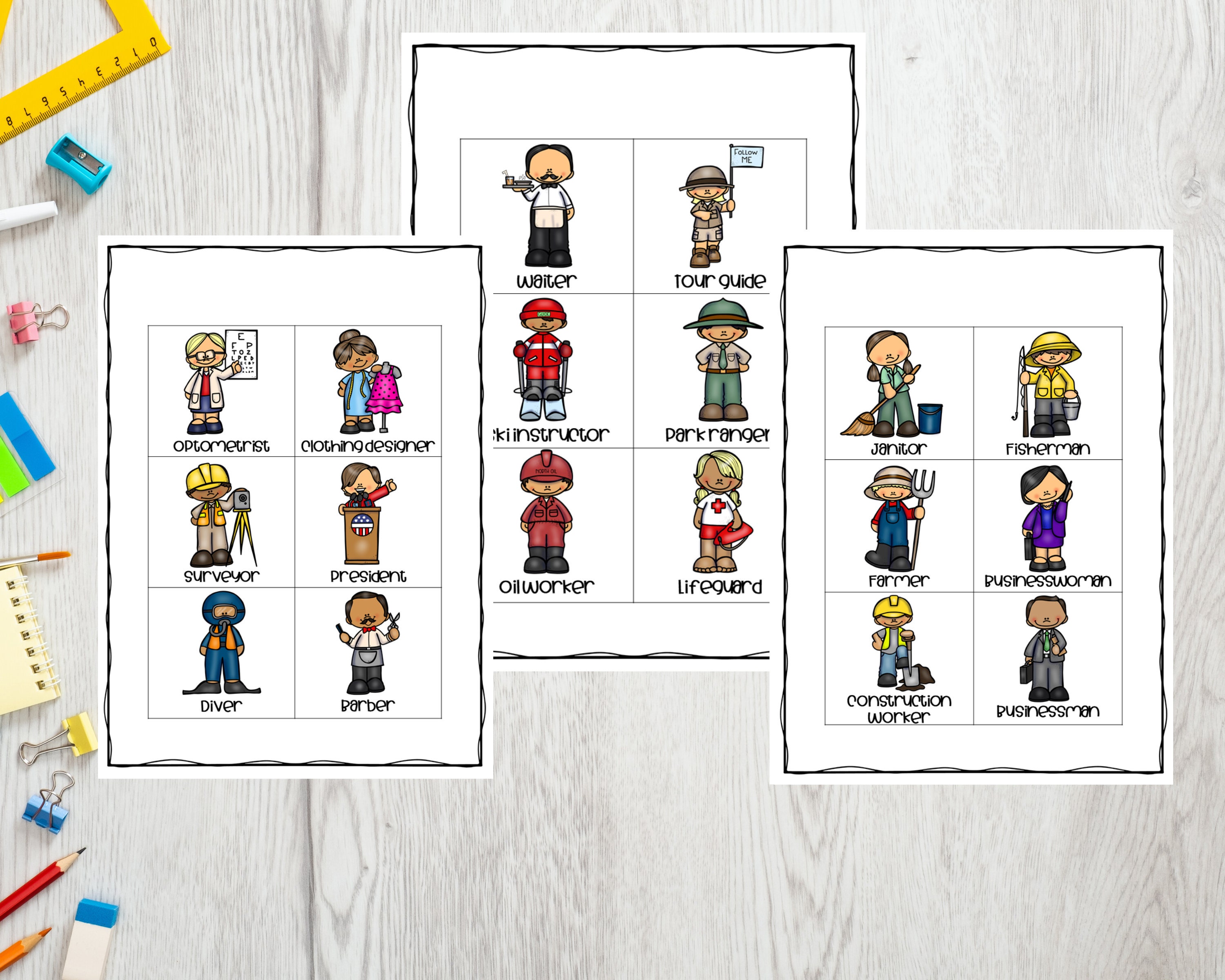 Community Helpers, Occupation Visuals, Visual Aid, ABA Therapy, Autism ...