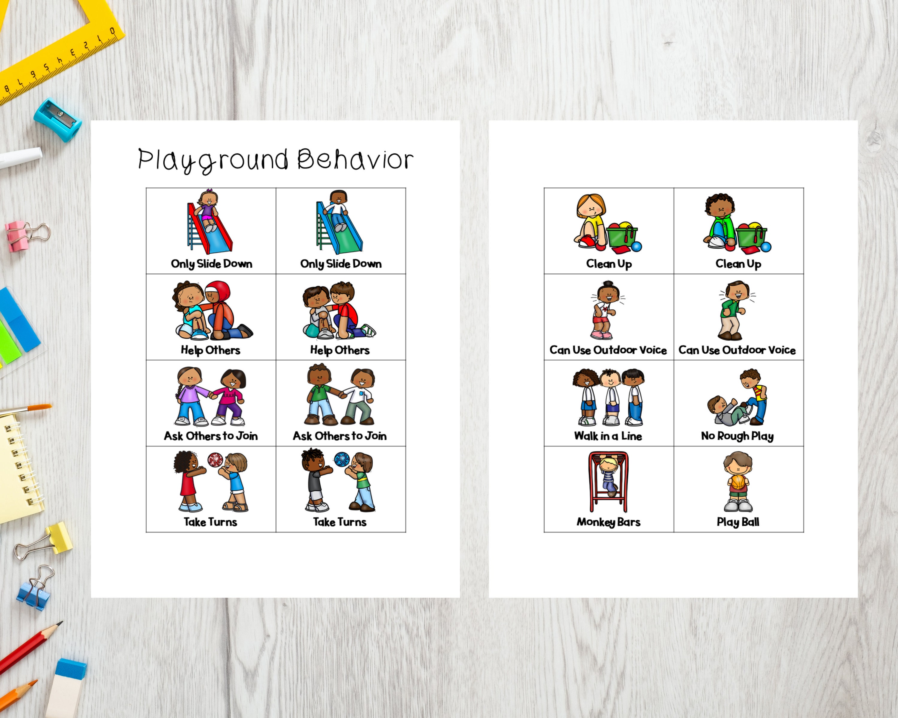 Bad Recess Behavior Clipart