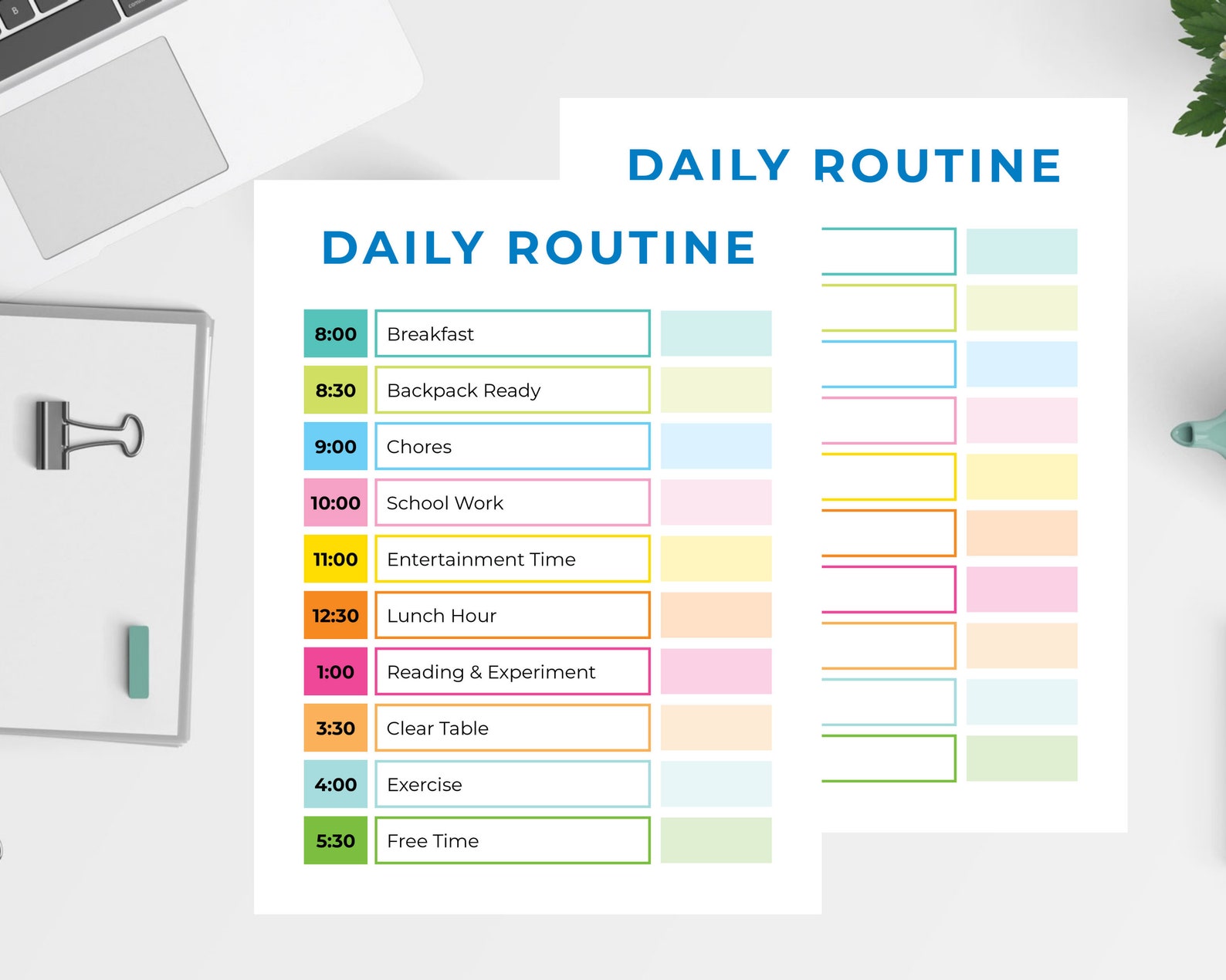 Daily Routine Visuals, Daily Schedule, Visual Aid, Daily Planner ...