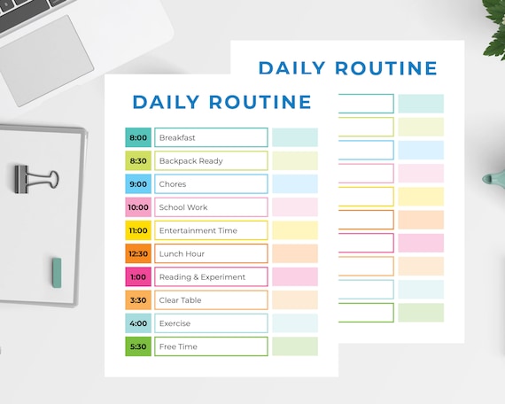 Daily Routine Visuals Daily Schedule Visual Aid Daily | Etsy Canada