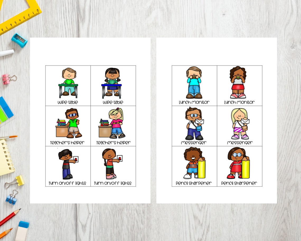 School Jobs, Tasks Visuals, Visual Aid, ABA, Therapy, Autism, ADD ...