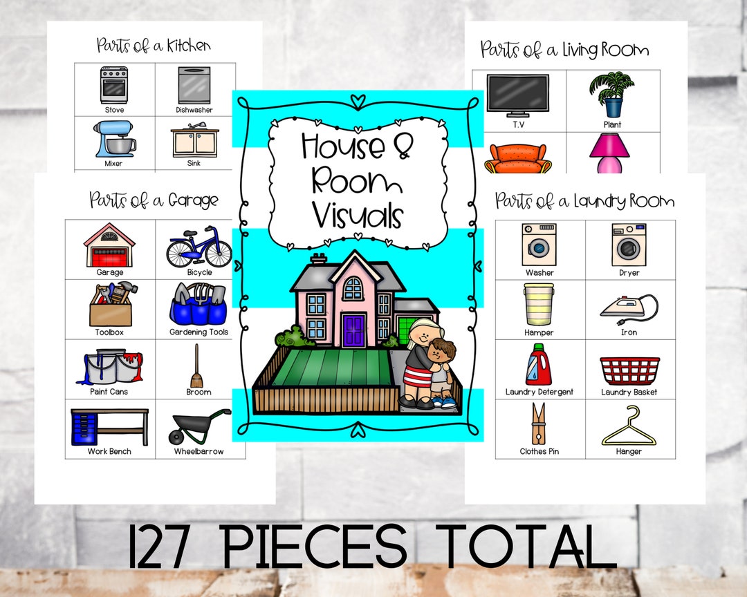 House & Room Visuals, Home Visuals, Visual Aid, ABA Therapy, Autism ...