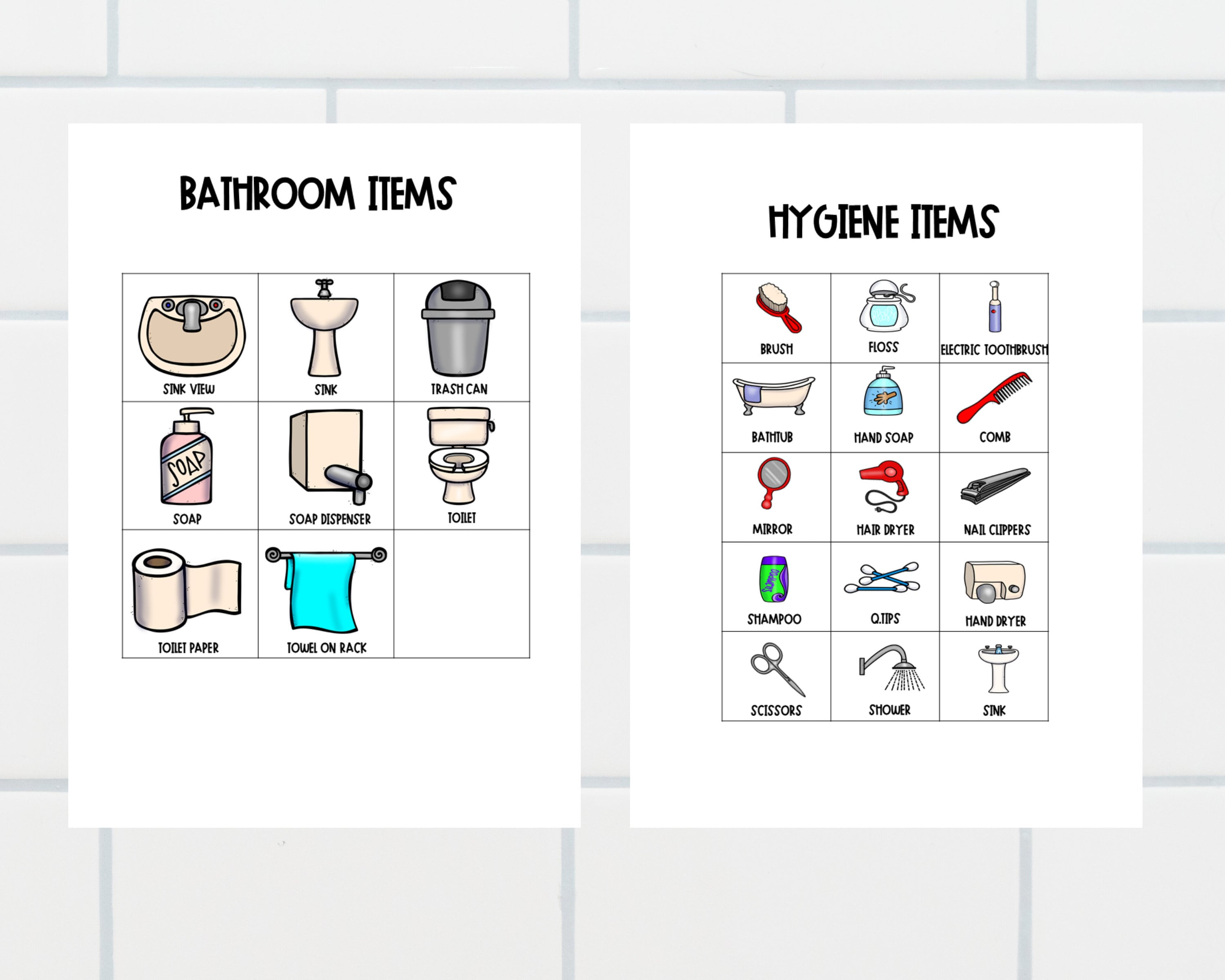 Bathroom Behavior, Visual Routine, Hygiene Visuals, Visual Aid, ABA ...