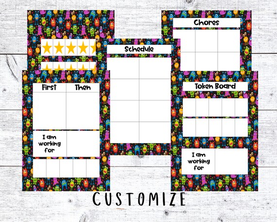 Visual Schedules Chore Charts Reward Boards Custom Chart | Etsy