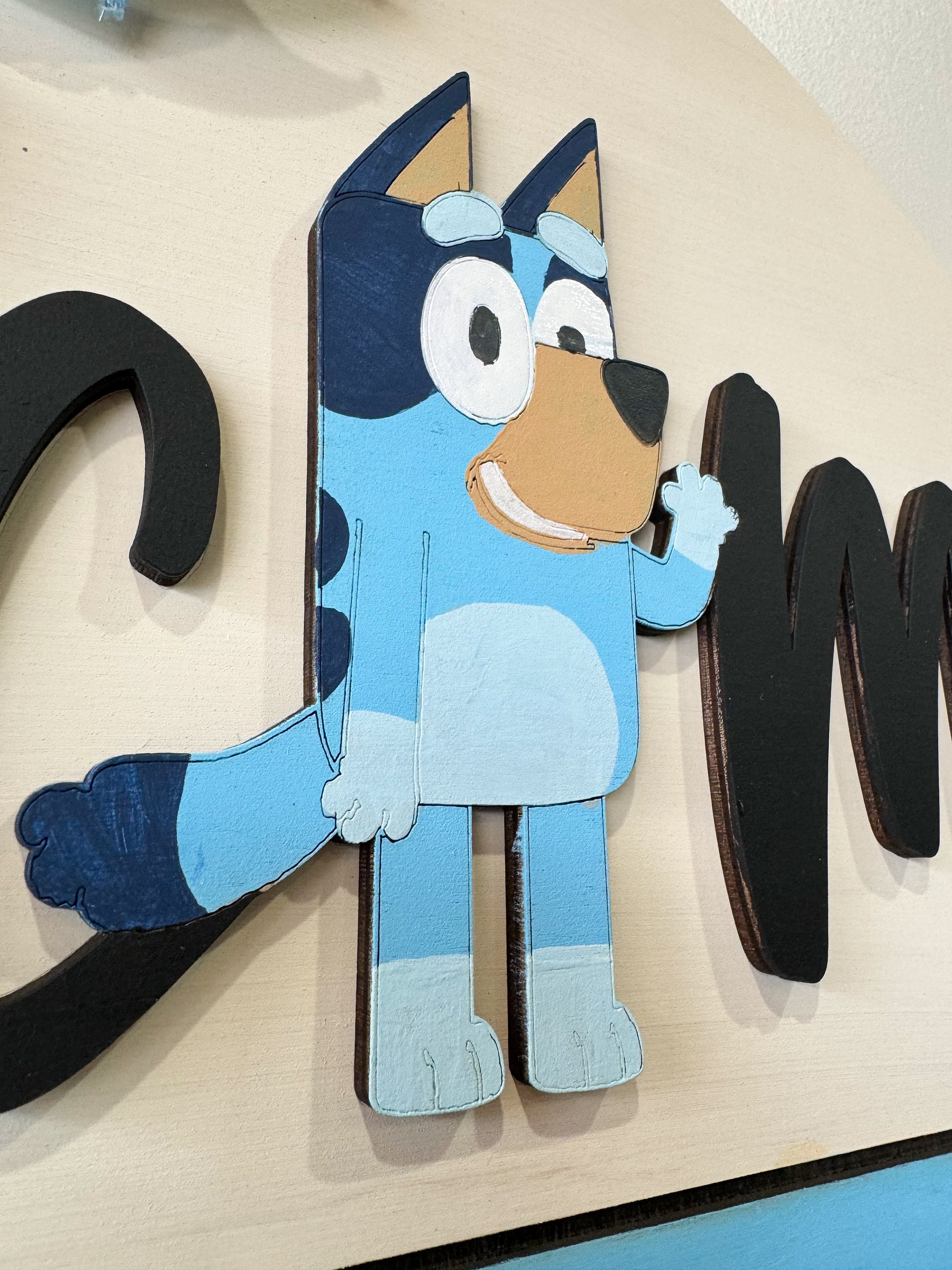 Bluey Door Hanger / Bluey Front Door Sign / Bluey Decor / Bienvenido ...