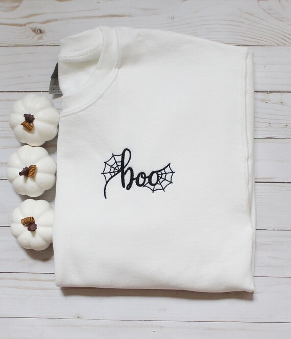 Boo Embroidered Crewneck Sweatshirt Adult Unisex Crewneck | Etsy