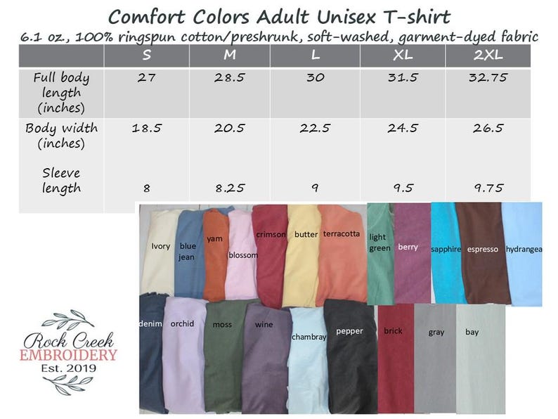 Smiley Face Left Chest Embroidered Adult Unisex Comfort Colors Short ...