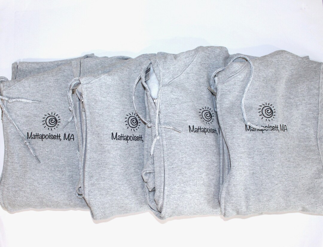 Custom Logo Adult Unisex Full Zip Hooded Sweatshirt, Left Chest Logo - Etsy