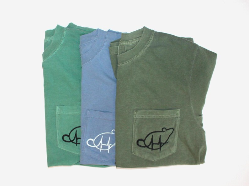 Custom Logo Adult Unisex Comfort Colors Pocket Tee | Embroidered Logo ...