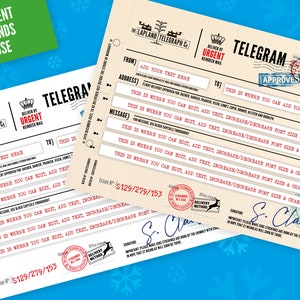 Christmas Editable Telegram. Santa Letter. Santagram Personalised ...