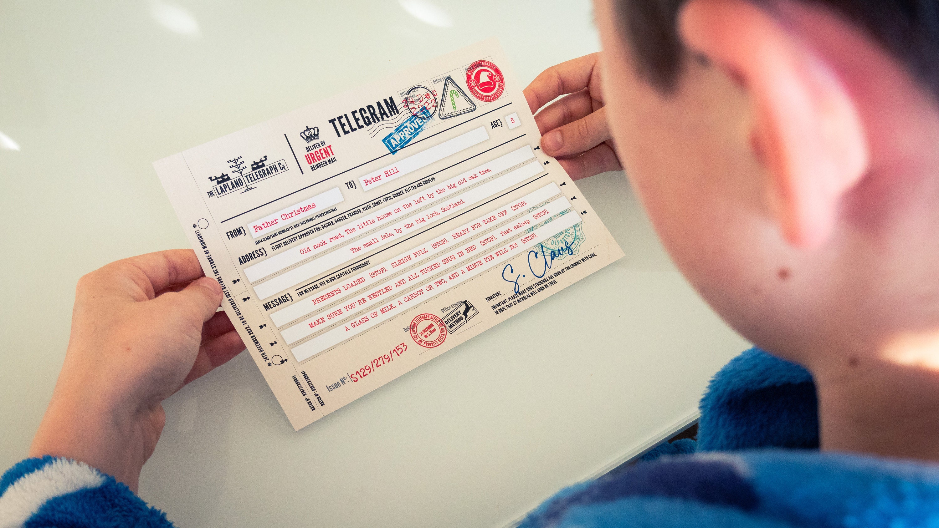 Christmas Editable Telegram. Santa Letter. Santagram Personalised ...