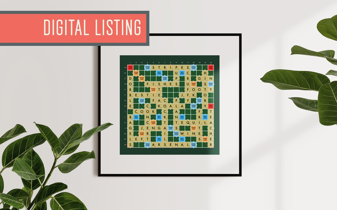 Digital Customisable Scrabble Poster - Thoughtful Gift - Board Games ...