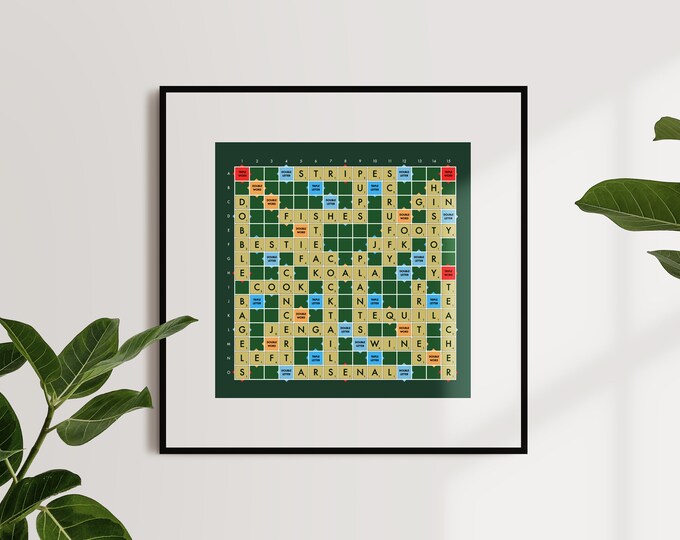 Customisable Scrabble Poster - Thoughtful Gift - Board Games ...