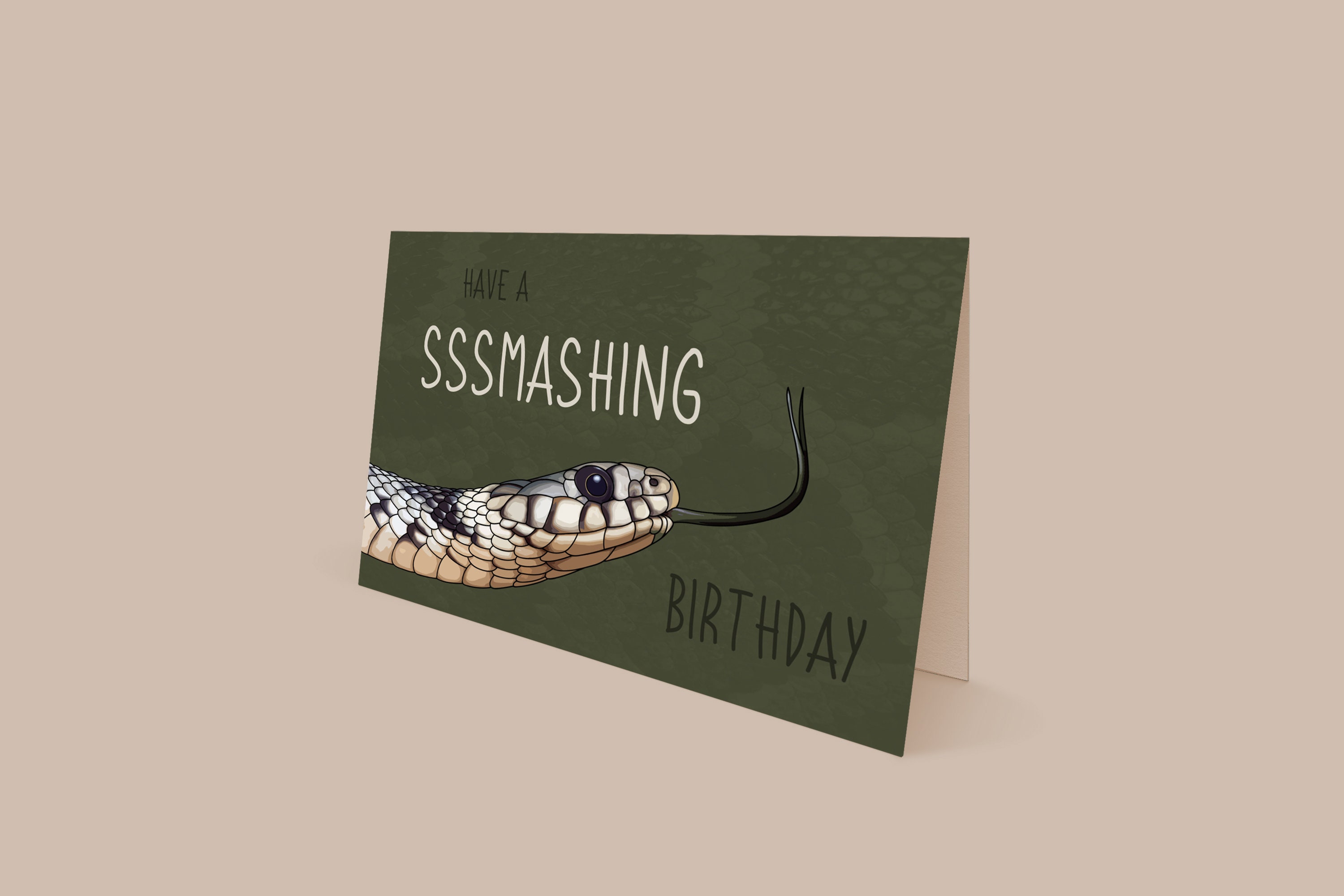 Snake Card Greetings Card Birthday Reptile Card - Etsy UK