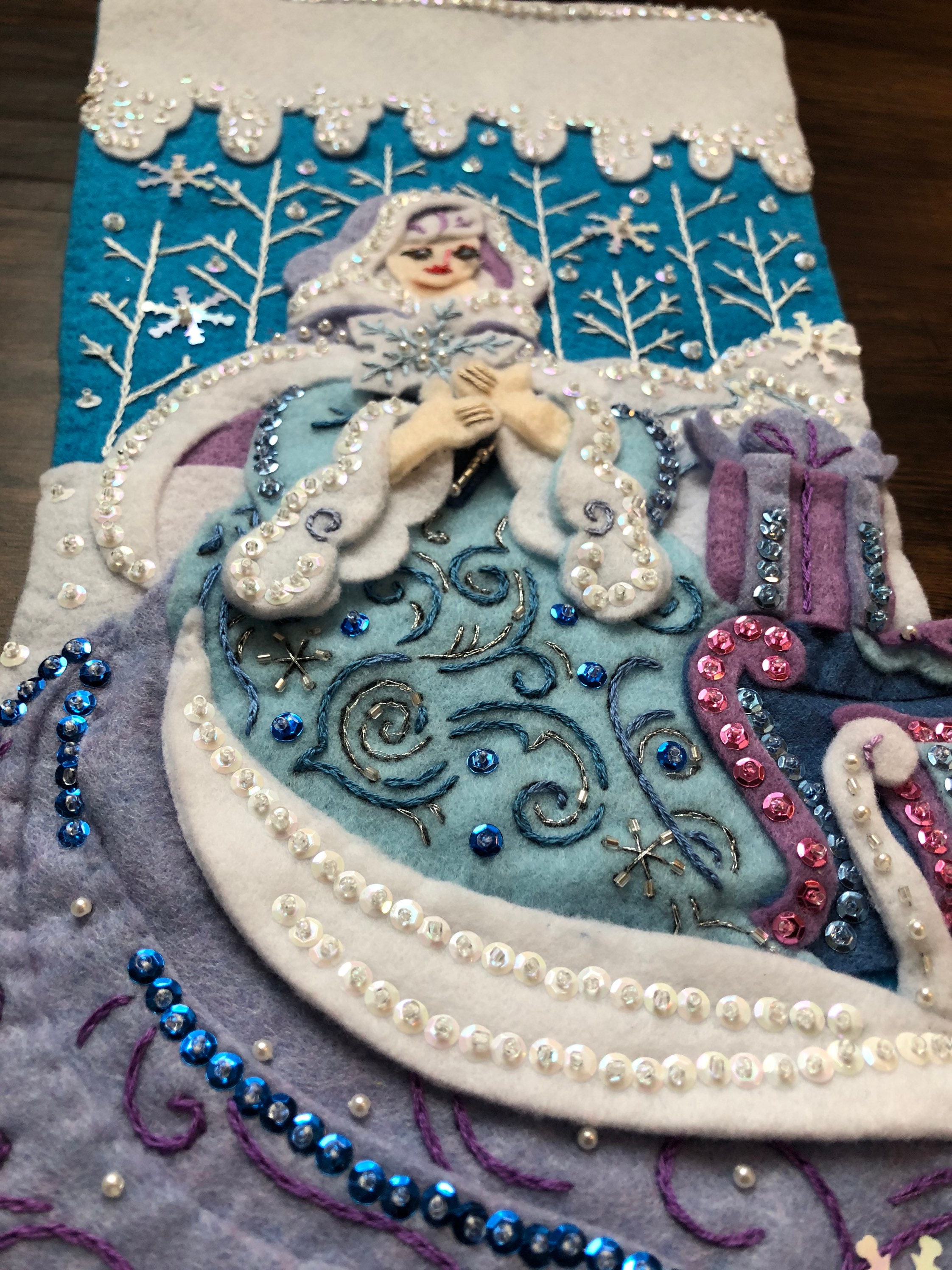 Finished Bucilla Stocking in Pattern “winter Magic” - Etsy