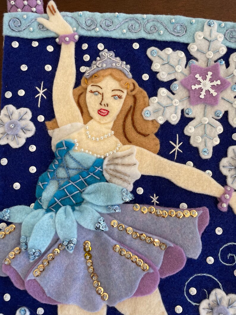 Bucilla Stocking snowflake Ballerina - Etsy