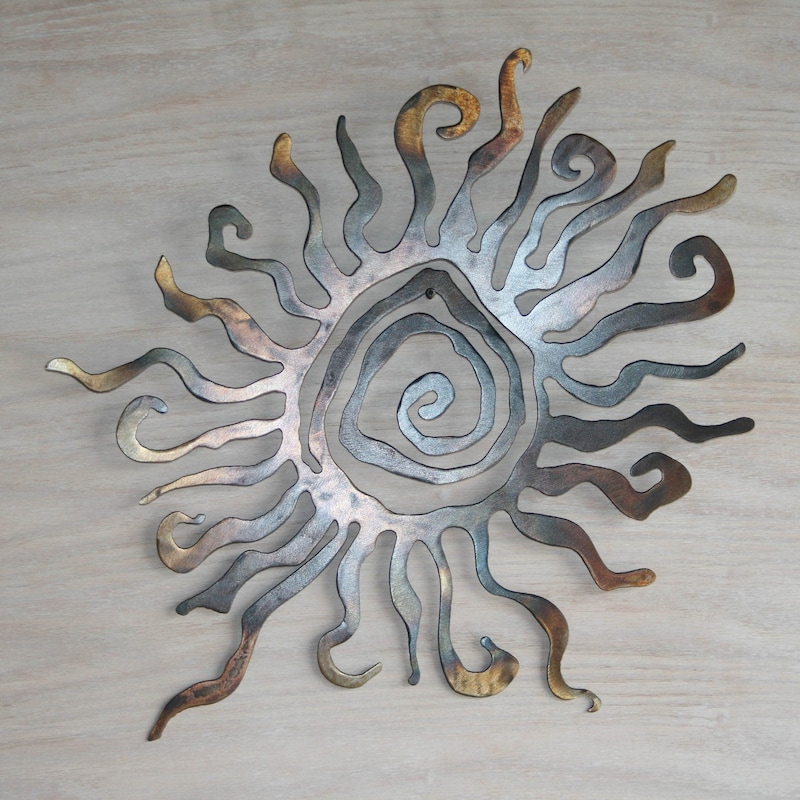 Large Metal Sun Wall Art - Etsy