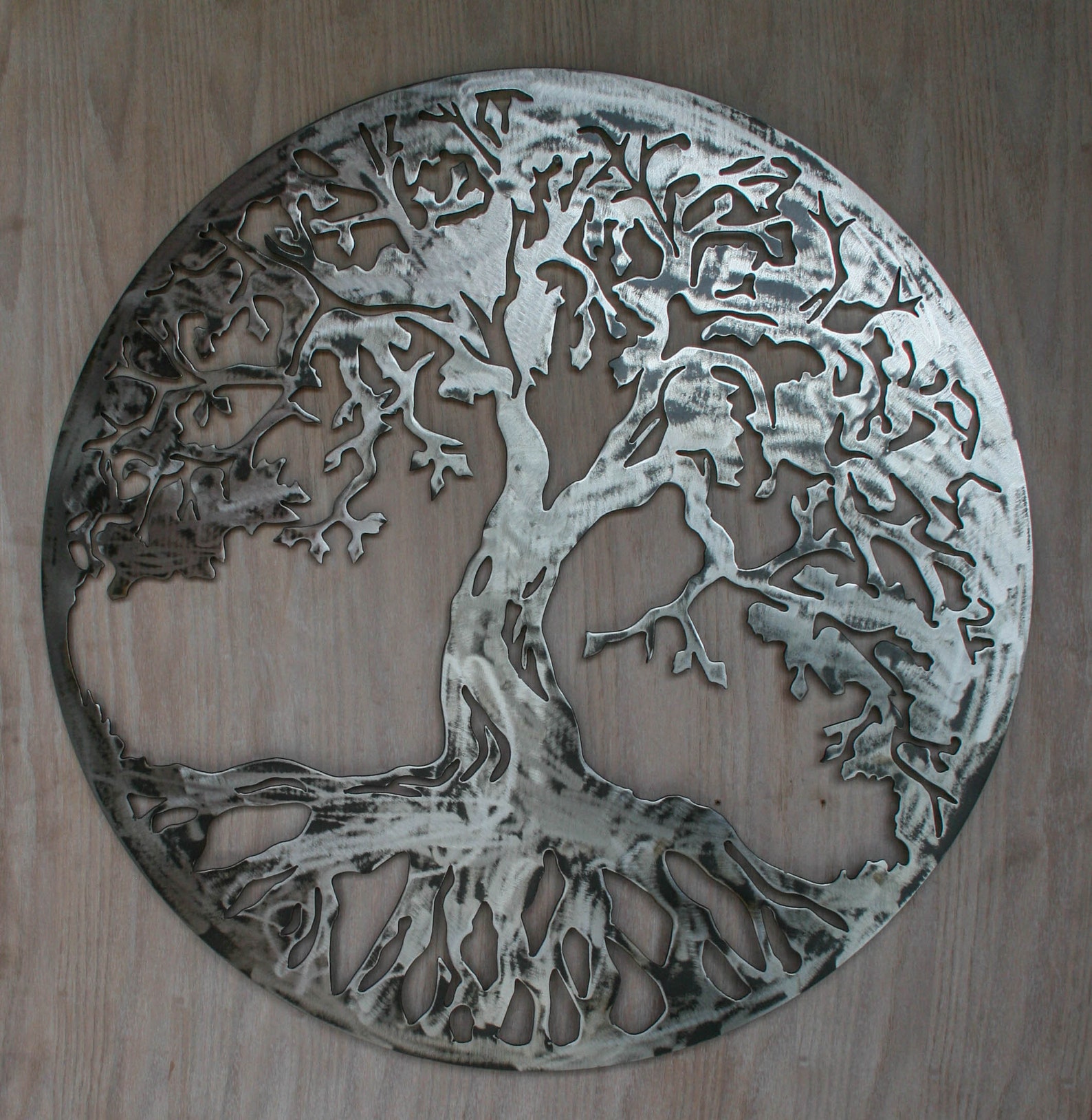 Metal Wall Art Tree of Life 24" Wall Decor Metal Sign Wall Hanging ...