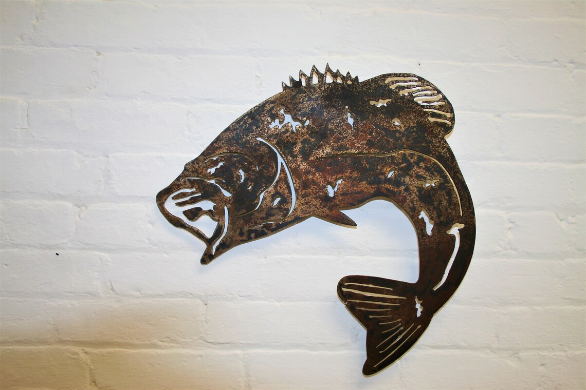 Bass Fish Sign Bass Fishing Metal Wall Decor Wall Art Fish - Etsy