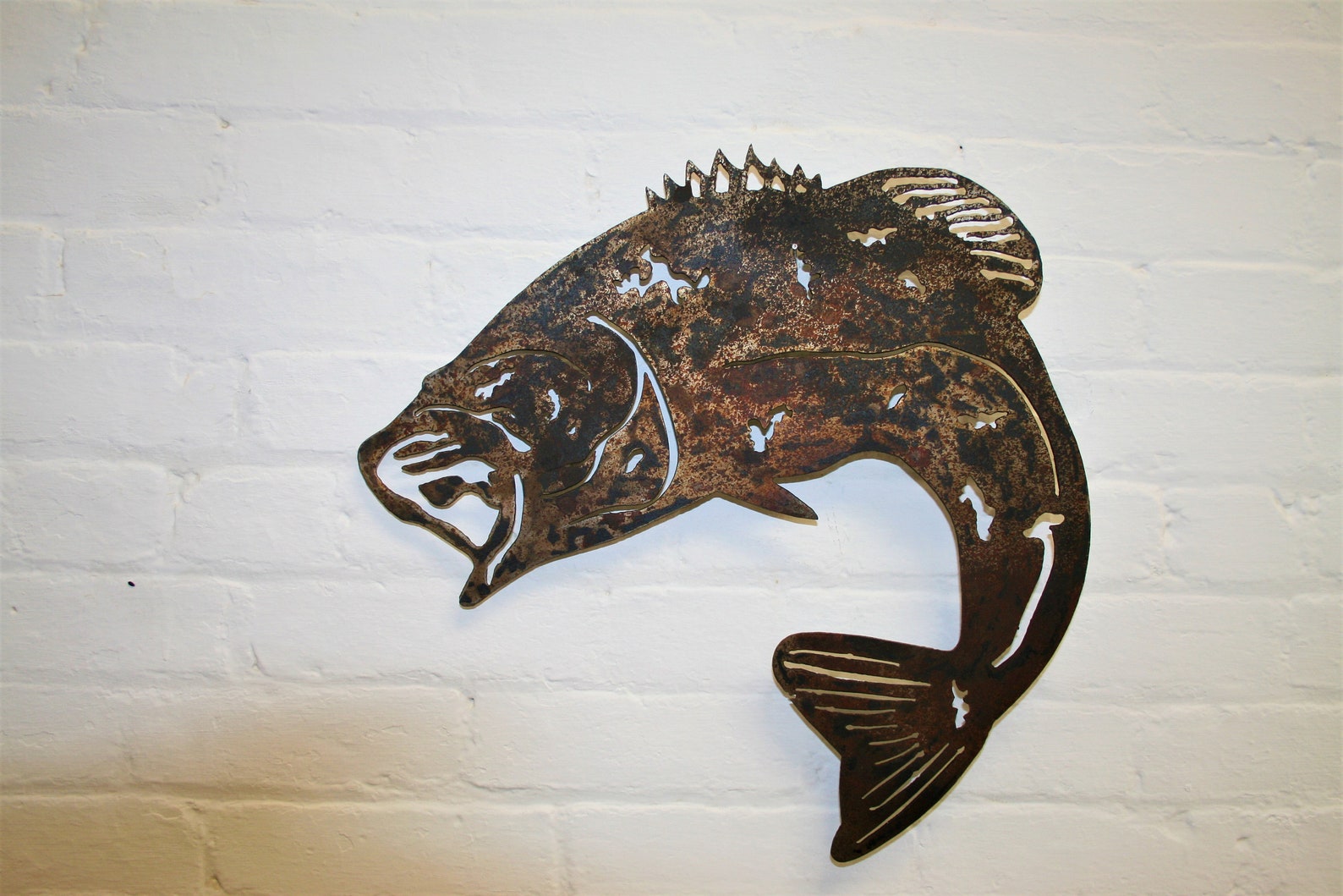 Bass Fish Sign Bass Fishing Metal Wall Decor Wall Art Fish - Etsy