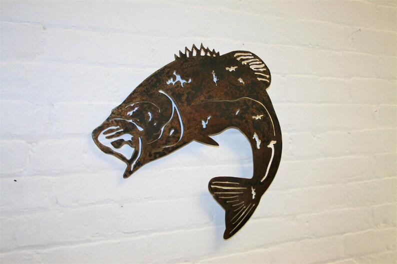 Bass Fish Sign Bass Fishing Metal Wall Decor Wall Art Fish - Etsy