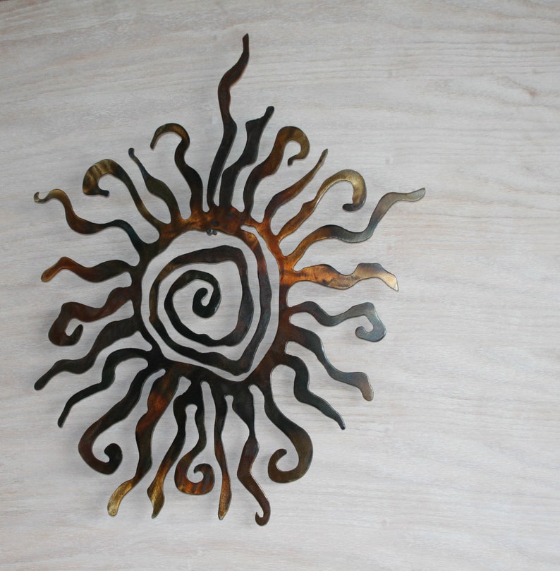 Metal Sun Wall & Yard Decor Rustic Home Wall Art Boho Farmhouse Wall ...