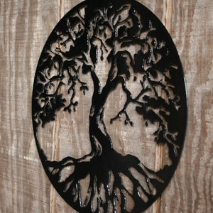 Tree of Life Metal Wall Art Wall Decor Metal Tree Round Tree Sign Cut ...