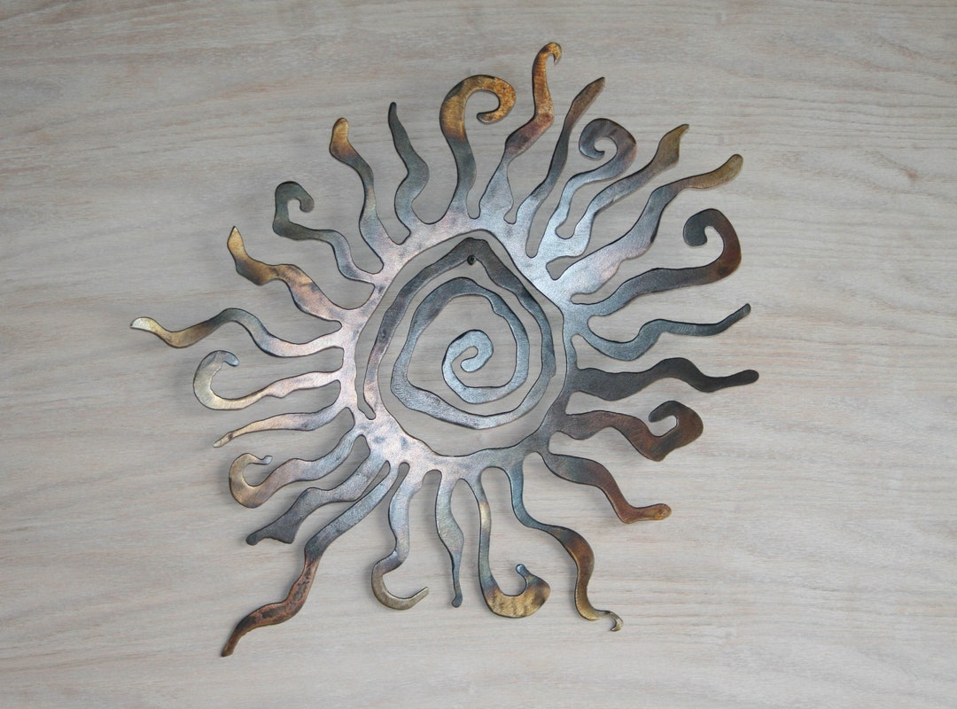 Metal Sun Wall & Yard Decor Rustic Home Wall Art Boho Farmhouse Wall ...