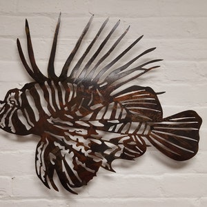 Lion Fish Sign Wall Decor Wall Art Interior Design Wall Hanging Metal ...