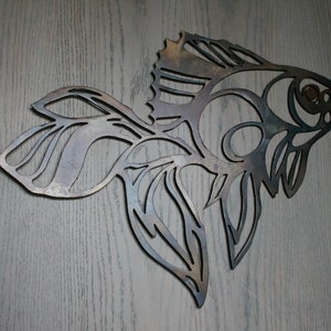 Gold Fish Metal Wall Art Fish Metal Wall Decor Fish Wall Art Metal Fish ...