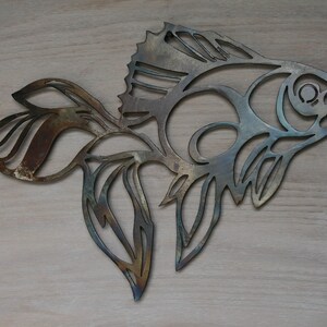 Gold Fish Metal Wall Art Fish Metal Wall Decor Fish Wall Art Metal Fish ...