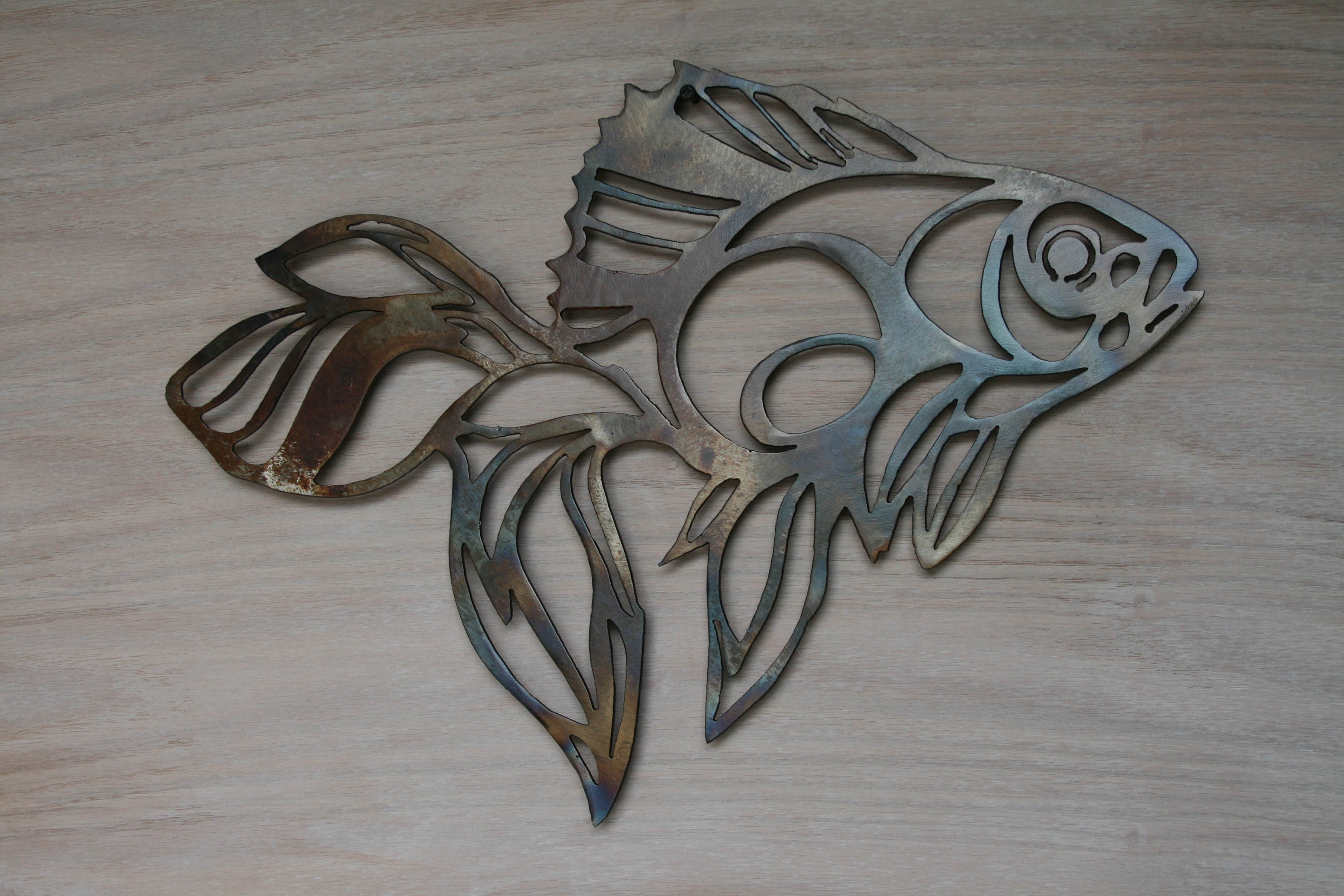 Gold Fish Metal Wall Art Fish Metal Wall Decor Fish Wall Art Metal Fish ...