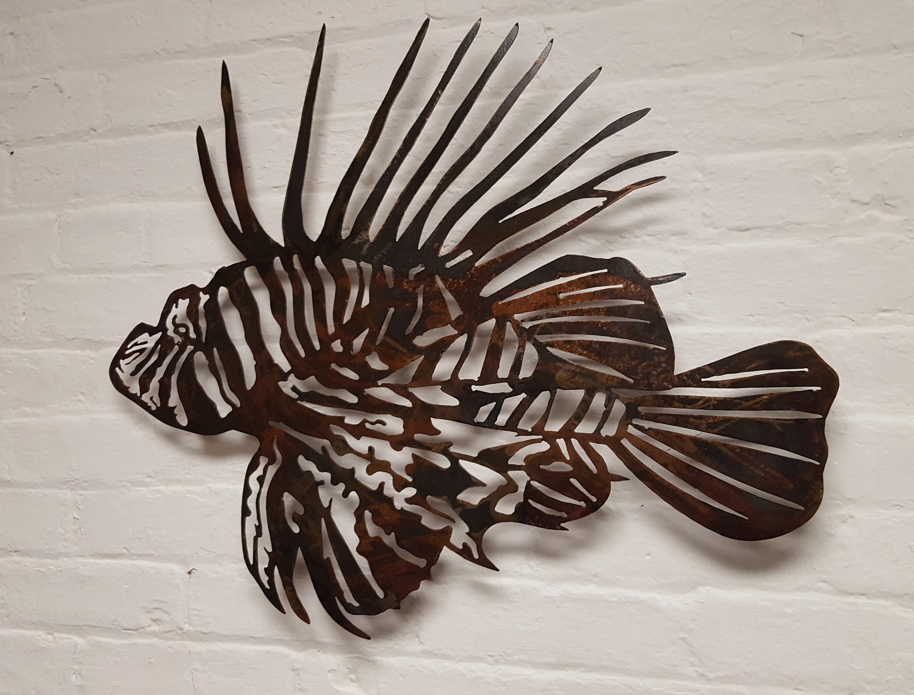 Lion Fish Sign Wall Decor Wall Art Interior Design Wall Hanging Metal ...