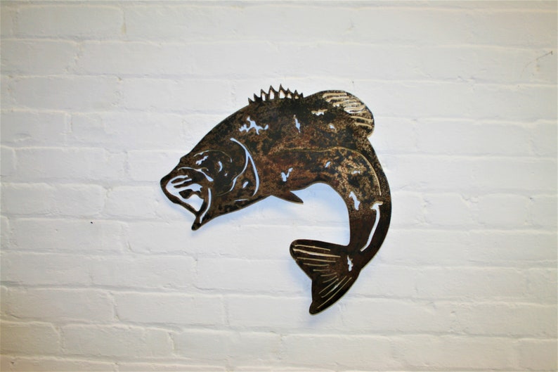 Bass Fish Sign Bass Fishing Metal Wall Decor Wall Art Fish - Etsy
