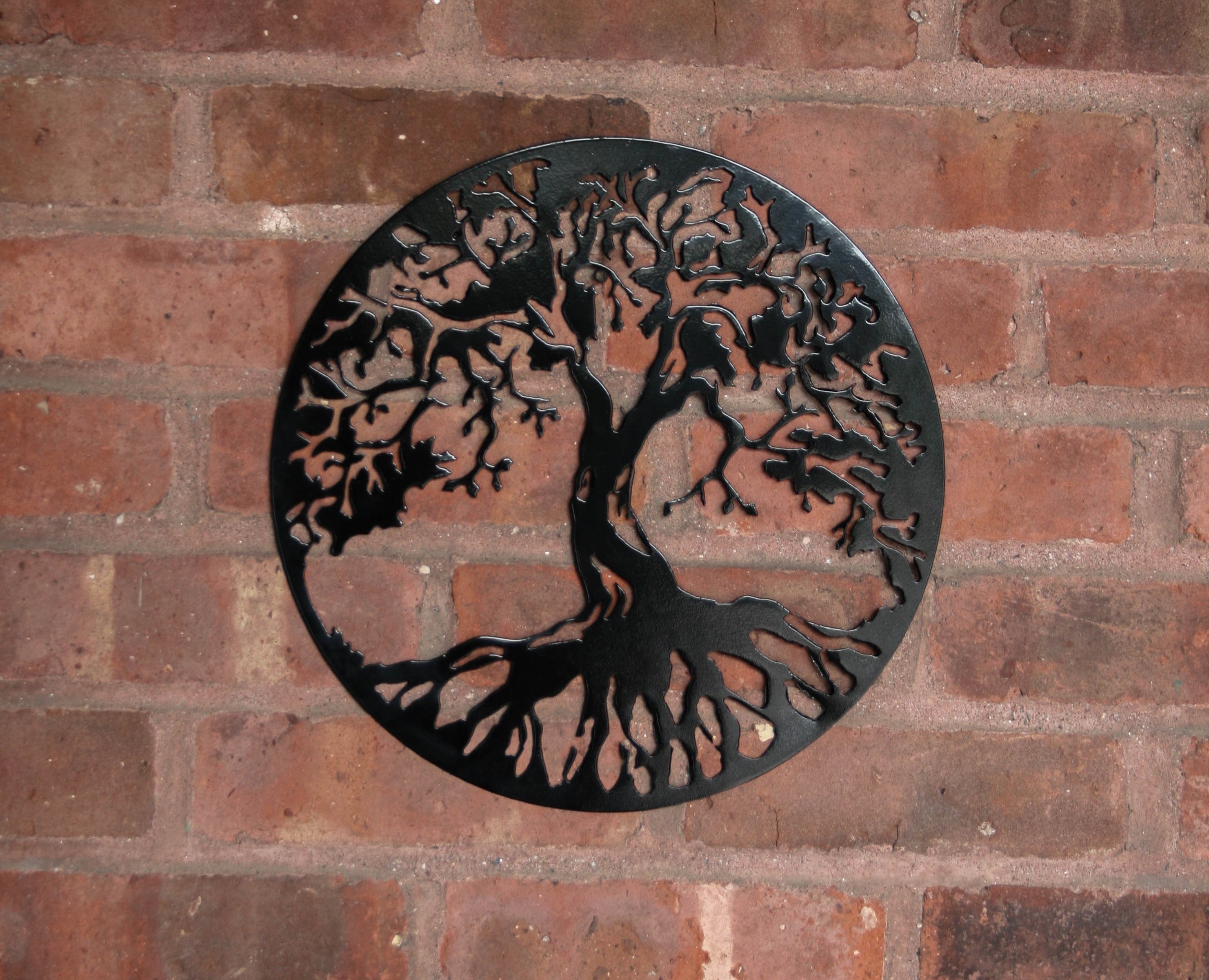 Tree of Life Metal Wall Art Wall Decor Metal Tree Round Tree Sign Cut ...